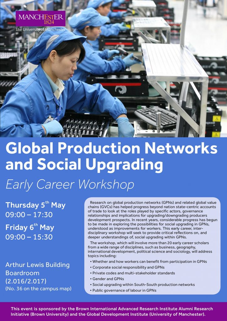 Workshop on 'Global production networks and social upgrading' 4 - 6 May ...